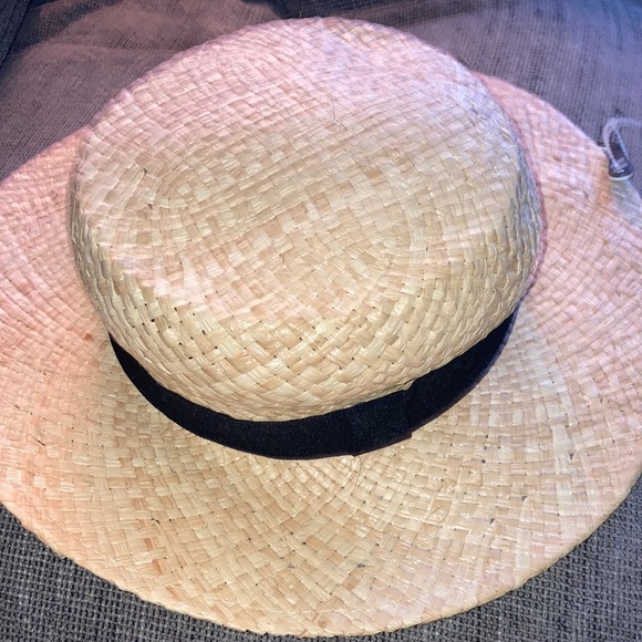 Zara | Accessories | Nwot Zara Woven Natural Vegetable Fiber Black Band ...